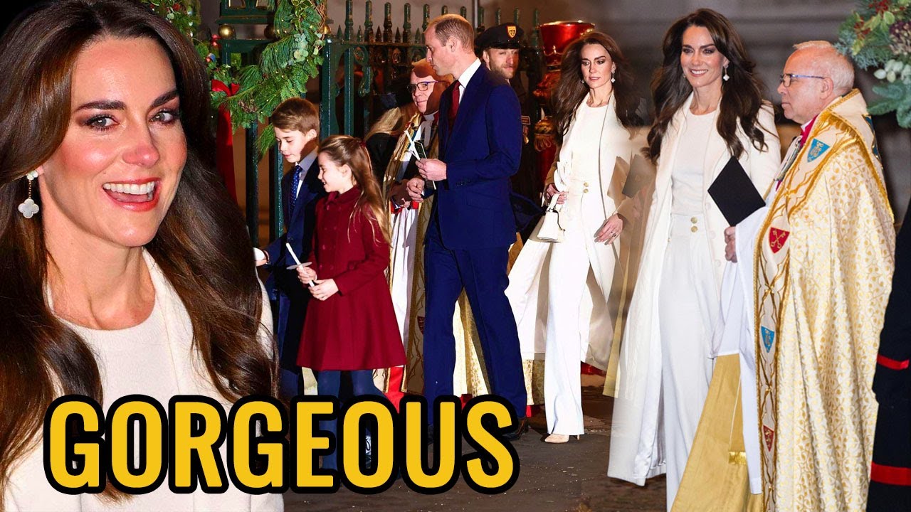 Kate looked gorgeous, akin to a proud goddess as she stepped into ...