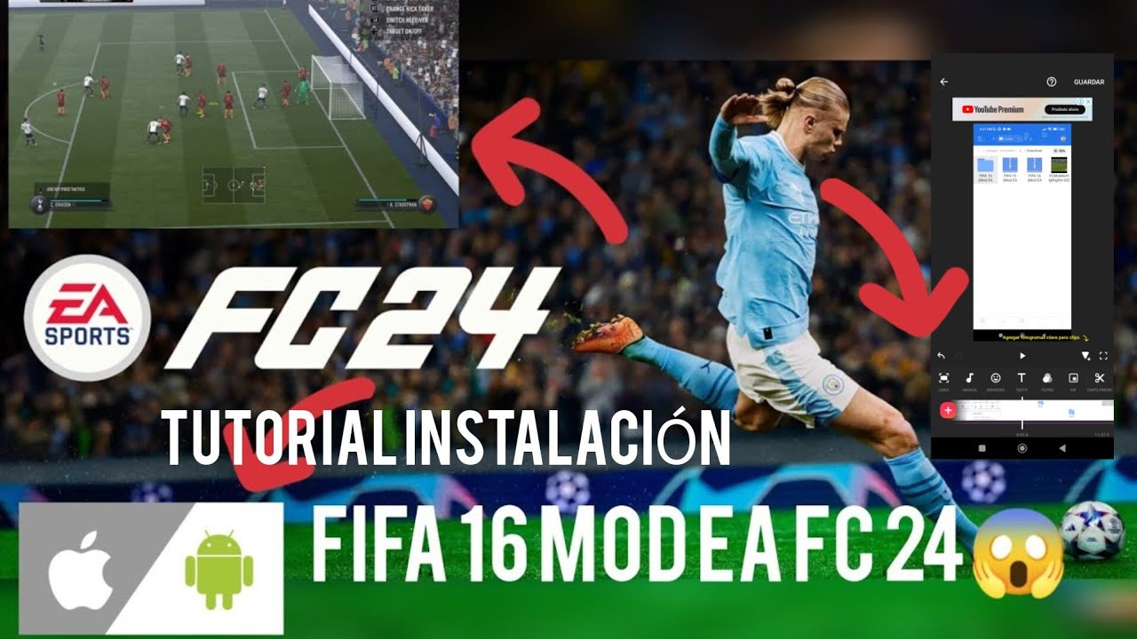 Fifa 16 mod EA fc 24 TUTORIAL INSTALACIÓN 🔥⚽KITS CARAS Y GRAFICOS ...