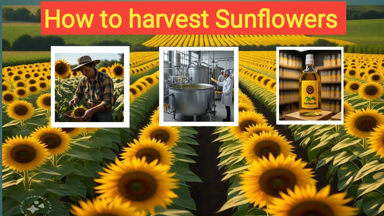 How to harvest Sunflowers Seed and oil processing||Farm to market - YouTube