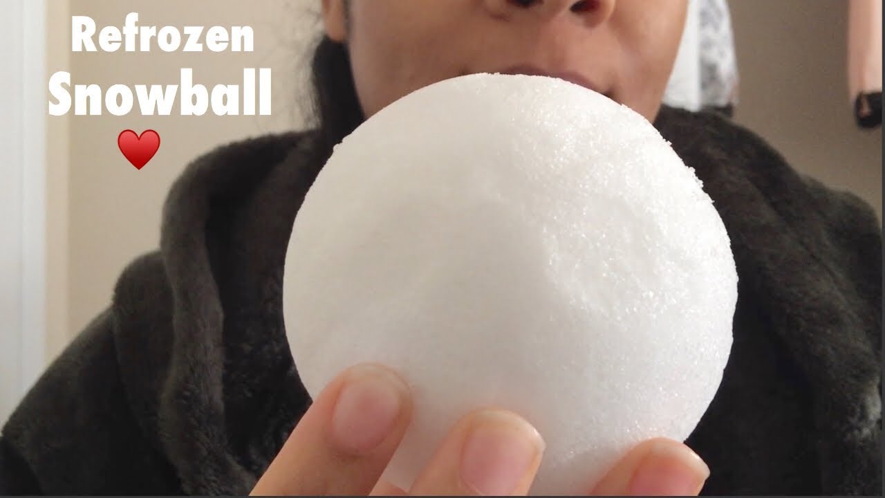 ASMR REFROZEN POWDERY SNOWBALL - YouTube