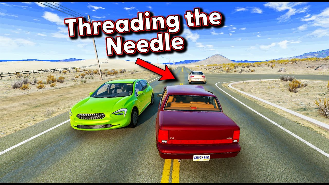 Intense Traffic Navigation in BeamNG.drive - YouTube