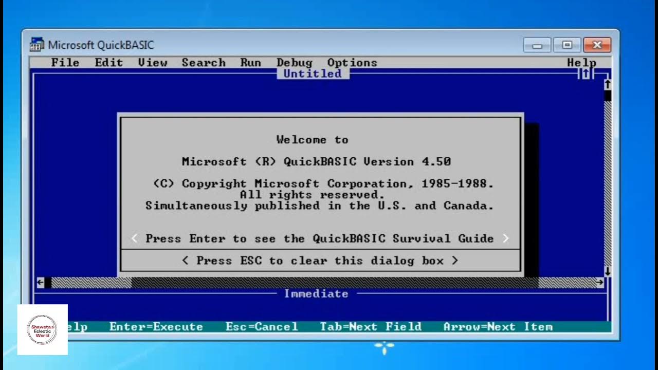 04 Starting with QBASIC | The QBasic window | - YouTube