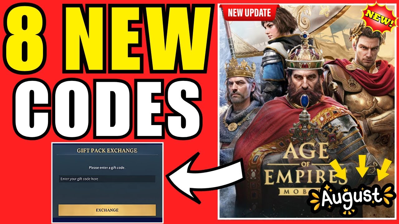 🎁 AUGUST CODES 🎁 AGE OF EMPIRES MOBILE AUGUST CODES 2025 || AGE OF ...