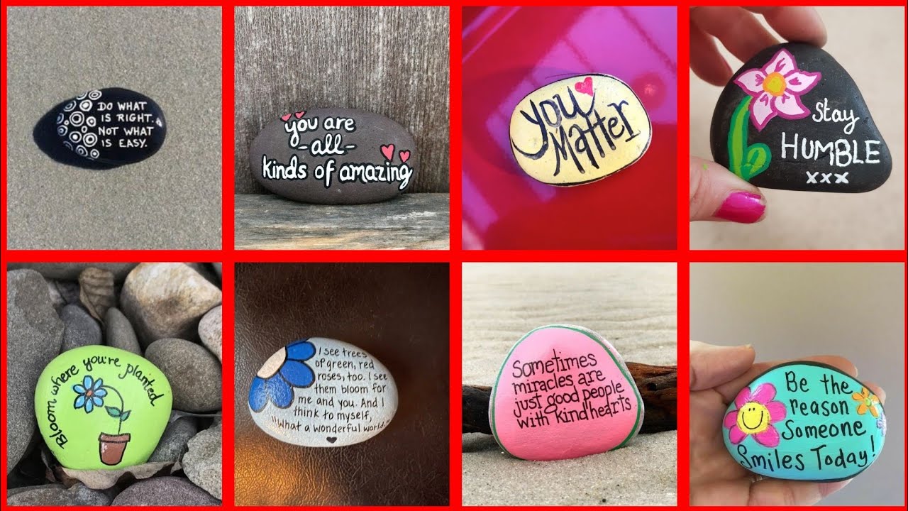 Amazing and best inspirational stone rock painting ideas - YouTube