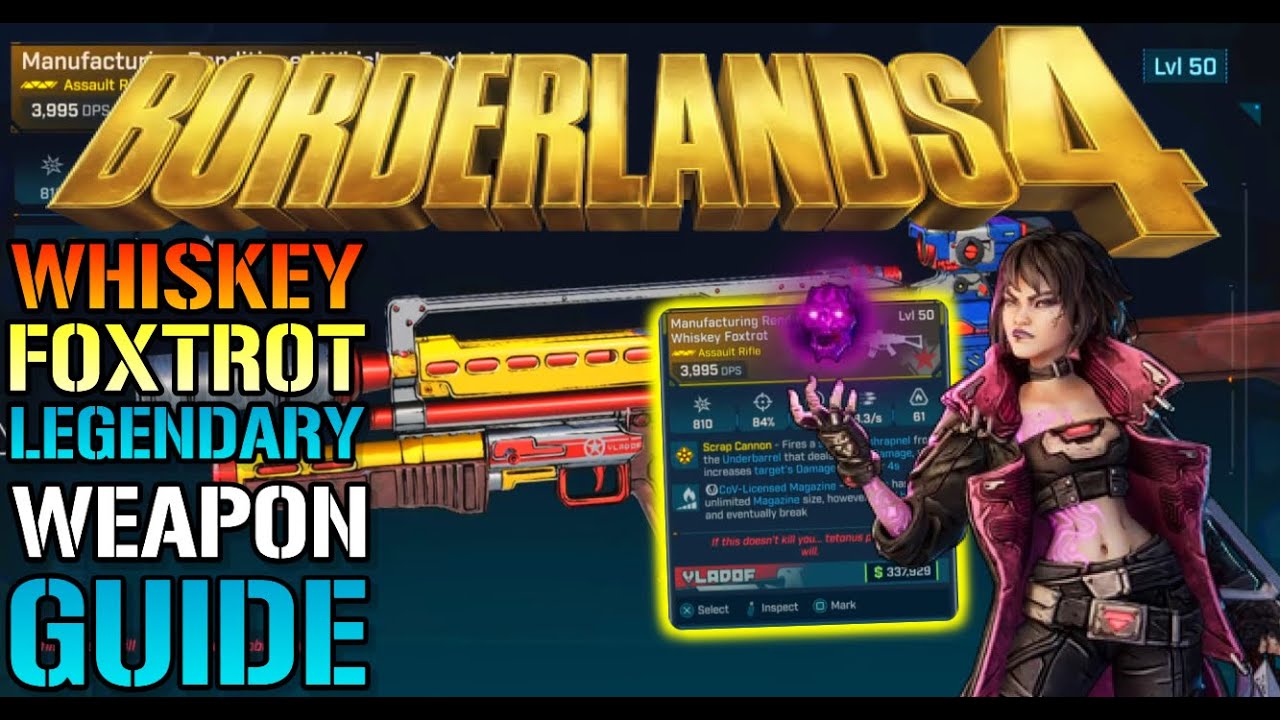 Borderlands 4: "Whiskey Foxtrot" Legendary Weapon Guide! How To Get ...