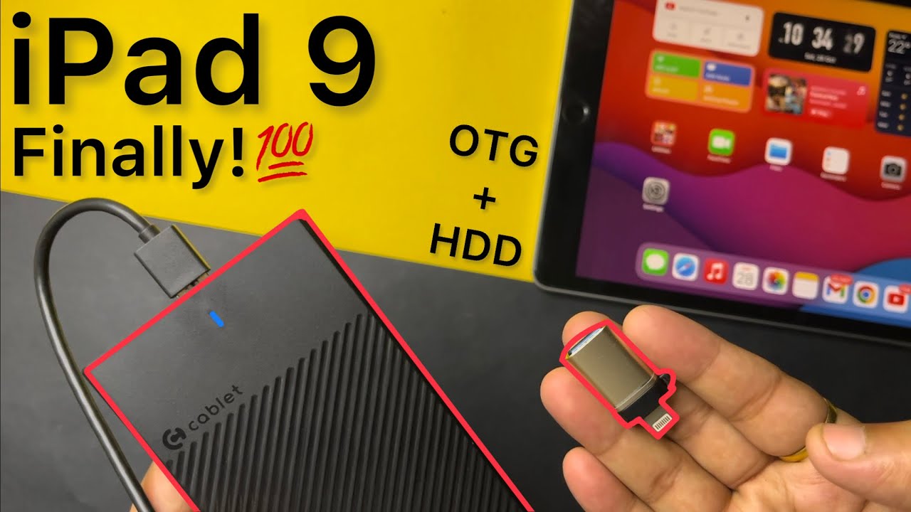 iPad 9 ️ + USB OTG💯 + HDD l Finally Working!🔥 | - YouTube