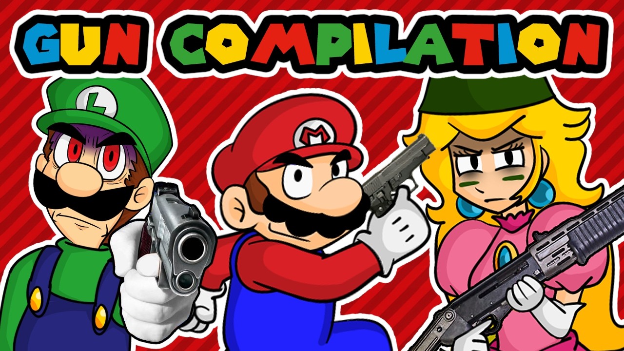 Every Time Mario Characters Used Guns - Gabasonian - YouTube