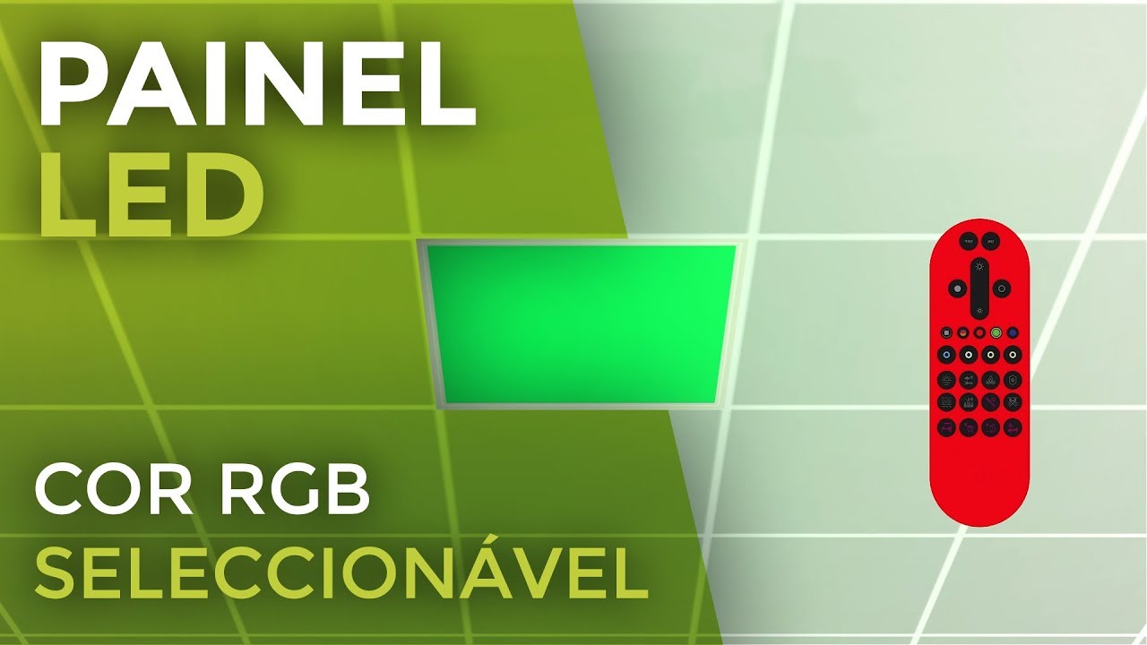 Painél LED com Cor RGB Seleccionável - YouTube