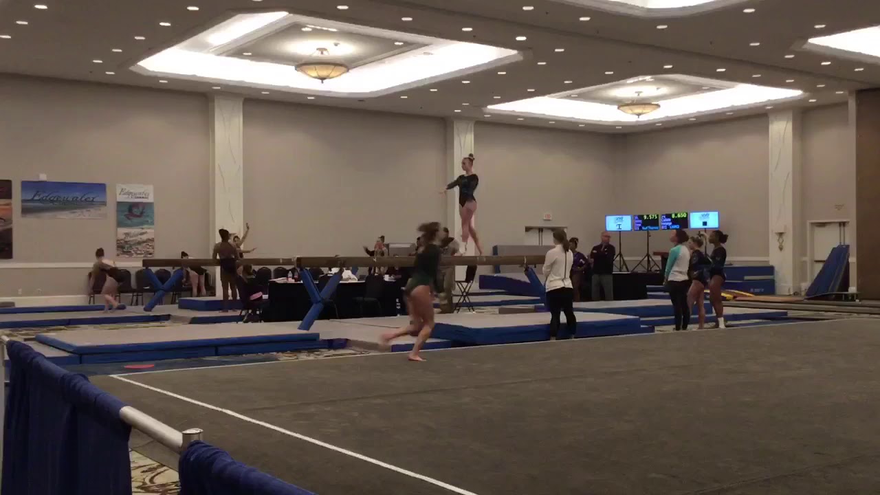 9.2 beam routine Edgewater Classic level 10-Amanda Bernhard - YouTube