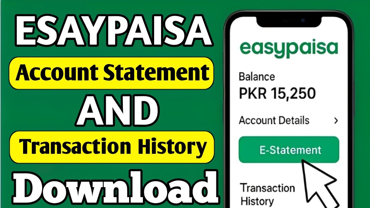 Easypaisa Account Statement Kaise Download Karein | Transaction History ...