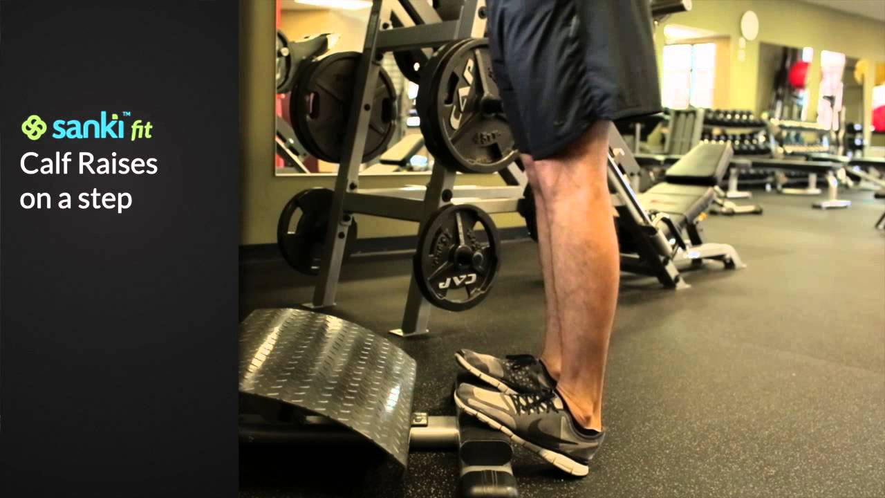 Calf Raises on a step - Sanki Fit Exercise Library - YouTube