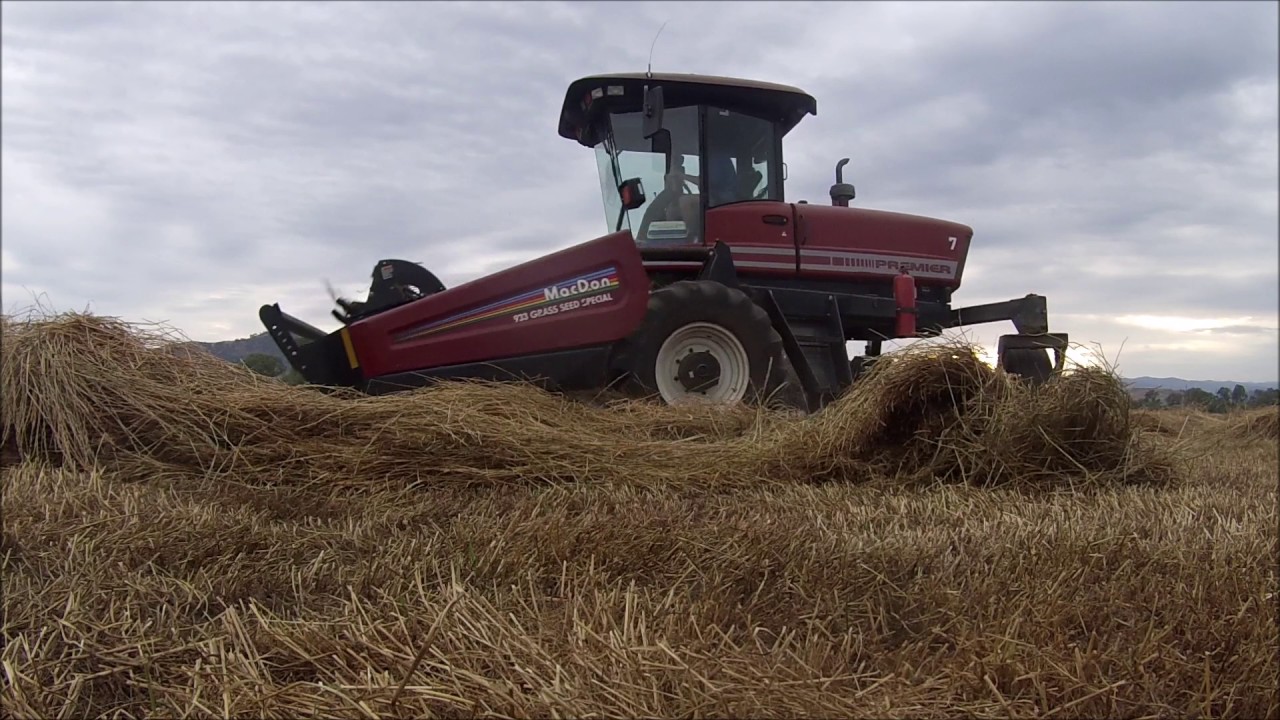 2015 windrowing season Tooma Station - YouTube