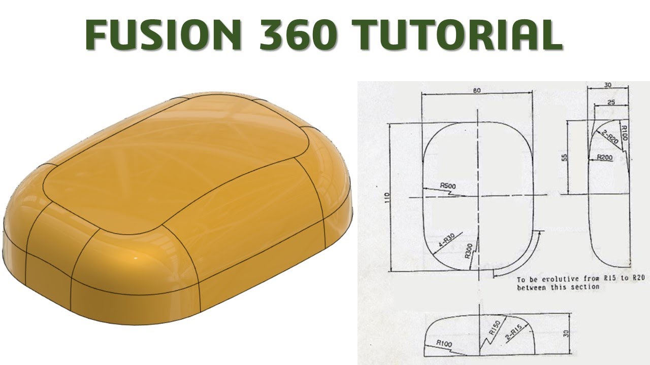 Fusion 360 Tutorial #29 | 3D Surface Basic Beginers | cadcam tutorial ...