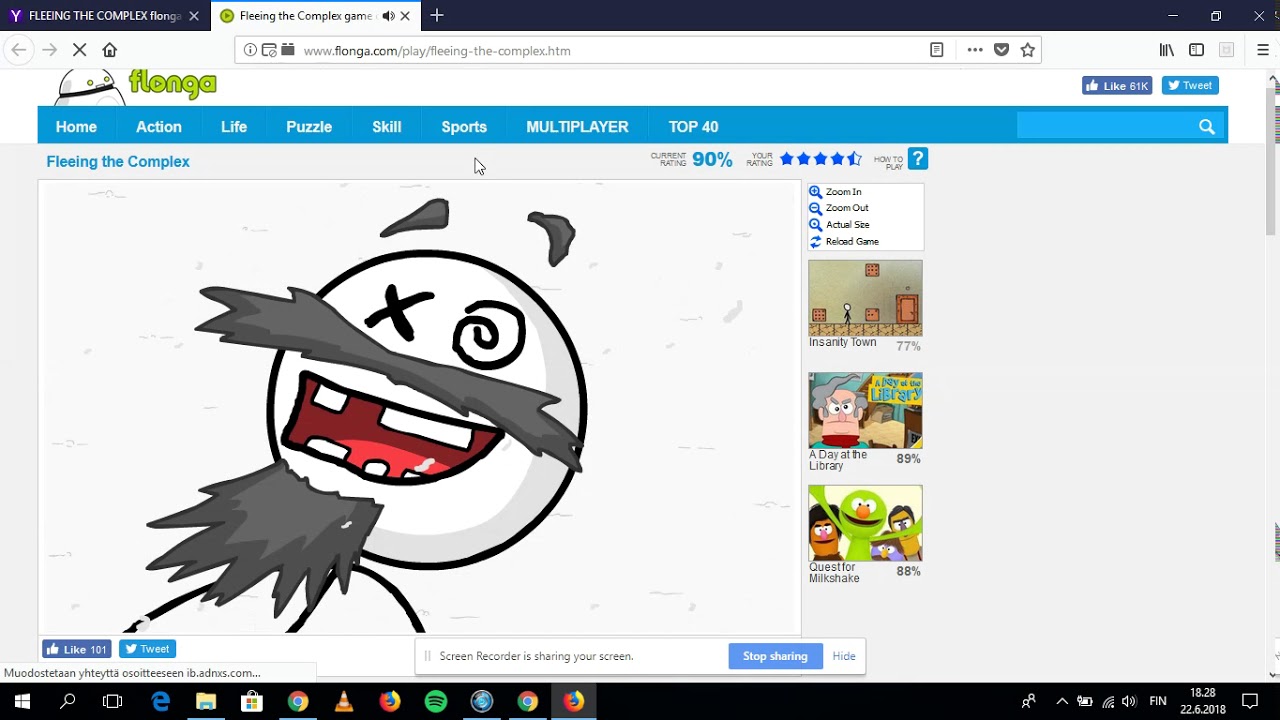 Fleeing the Complex game online flonga - YouTube