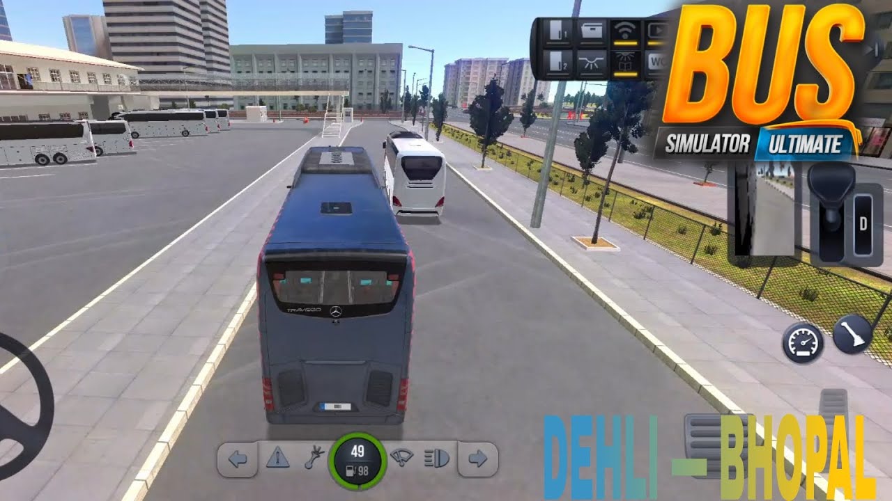 BUS SIMULATOR ULTIMATE INDIA|ROUTE- DEHLI TO BHOPAL 784KM|DRIVING ...