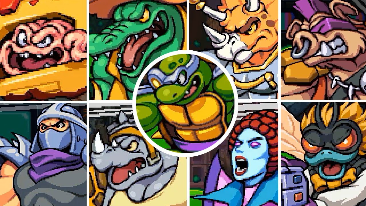 Teenage Mutant Ninja Turtles: Shredder's Revenge All Bosses (XB1) - YouTube