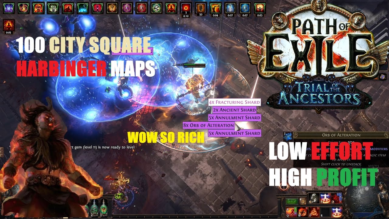 Drops From 100 City Square Harbinger Maps | Bodyswap Ignite Chieftain ...