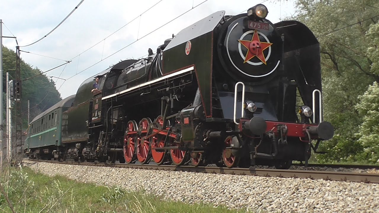 Steam engine ČSD 475.196 "Šlechtična" - YouTube