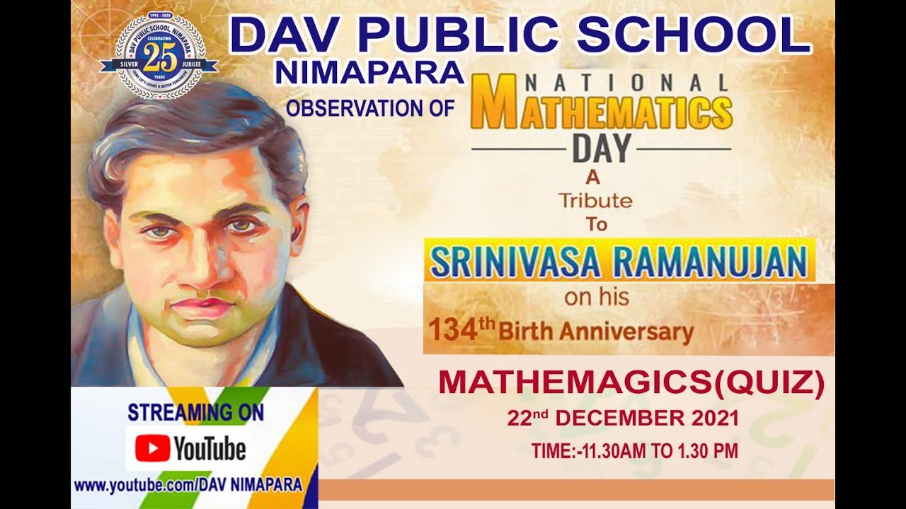 National Mathematics Day Observation 2021-22. - YouTube