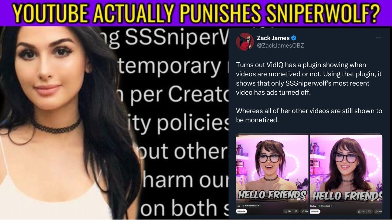 Youtube LIED About Demonetizing SSSniperwolf As She Gives ChatGPT ...