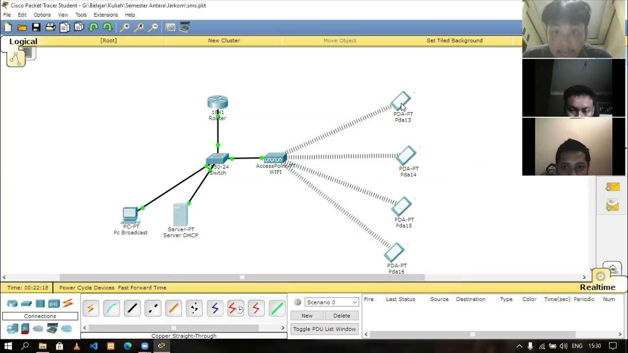 Simulasi Cisco Packet Tracer (SMS Broadcasting) - YouTube