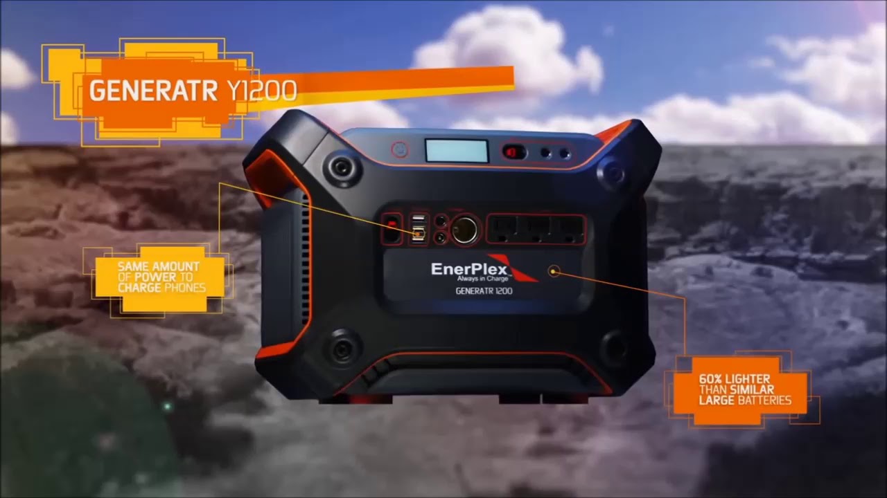 1231Wh Portable Solar Power Generator by Enerplex - YouTube