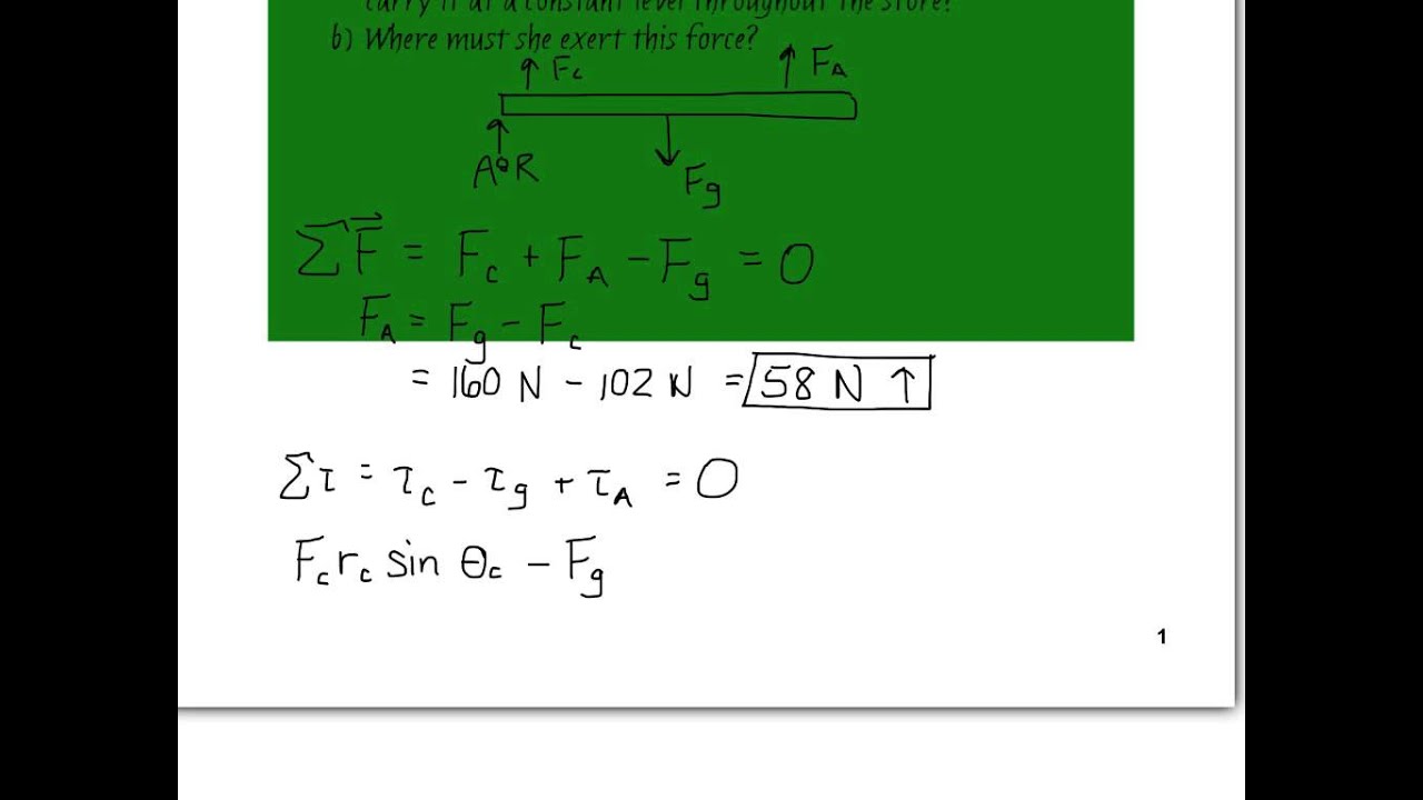 Rotational Equilibrium Example Problem - YouTube