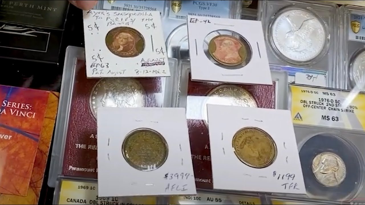 1862 US Civil War Encased Postage | Rare Stamps Turned Coins! - YouTube