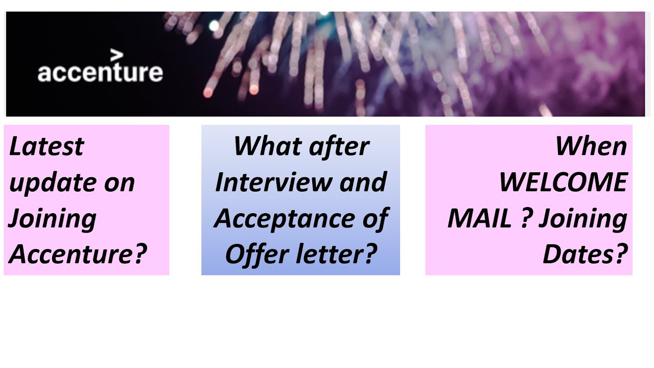 ACCENTURE LATEST UPDATE | WHAT AFTER OFFER LETTER ACCEPT? | EXPECTED ...