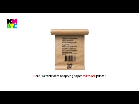 KMBYC Digital roll to roll full color printer for tableware wrapping ...