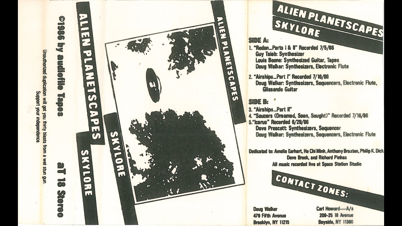 Alien Planetscapes - Skylore A1 Rodan...Part I & II (1986, cassette ...