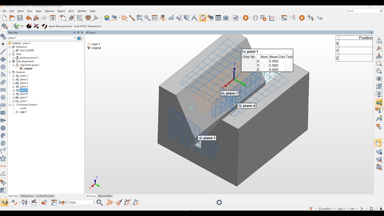 How To center V Block By Polyworks Software - YouTube