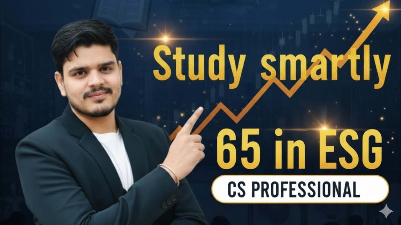 Score 65+ in ESG | how I scored exemption in ESG |CS professional ...