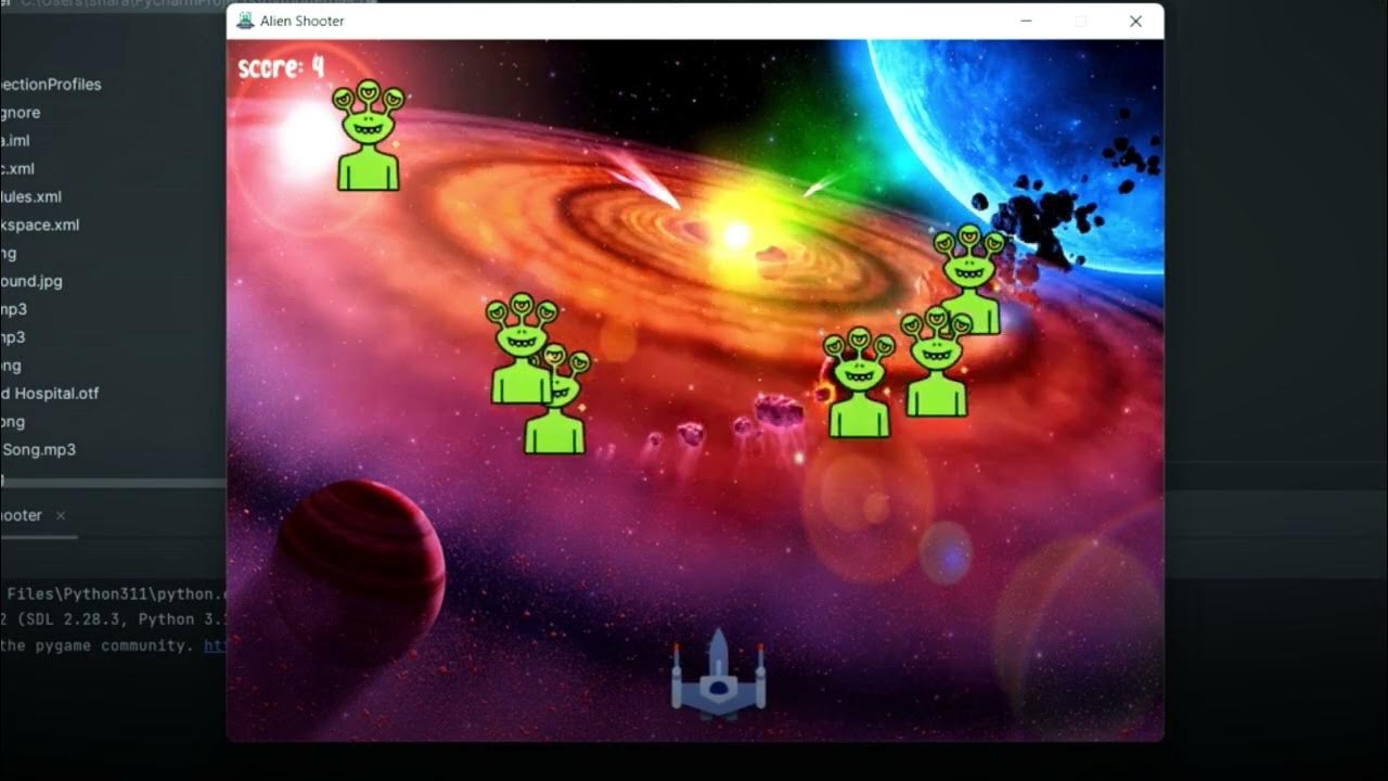 Alien Shooter Game Made in Python | Final Project By Our Trainee & Intern Sharan Nallathuru ...