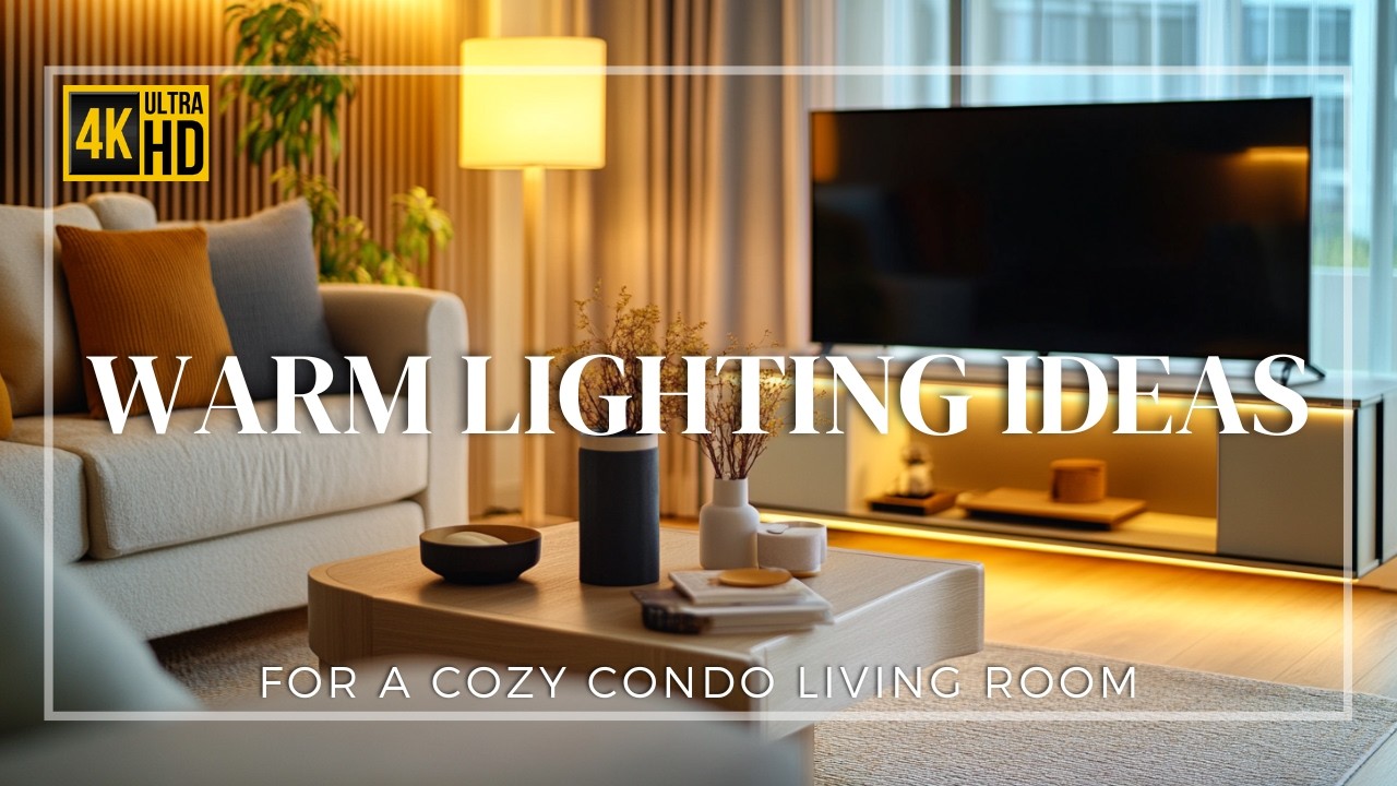 Warm Lighting Ideas for a Cozy Condo Living Room - YouTube