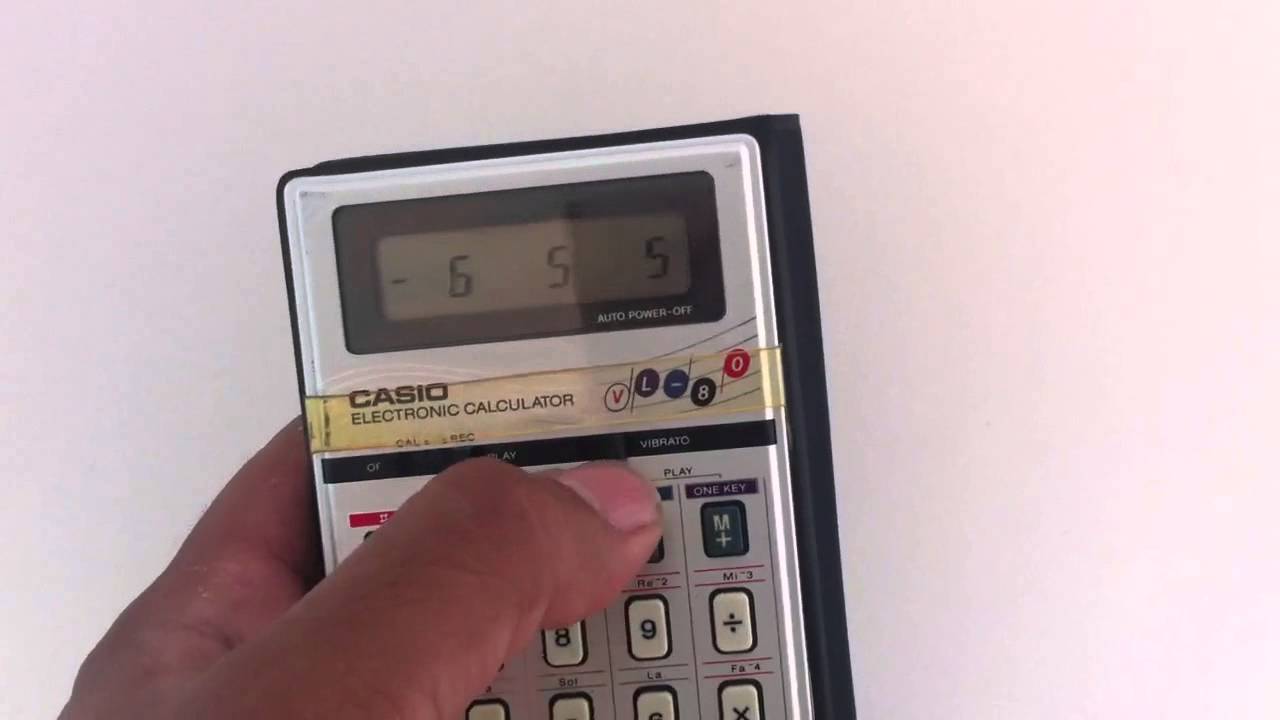 Casio electronic calculator VL-80 - YouTube