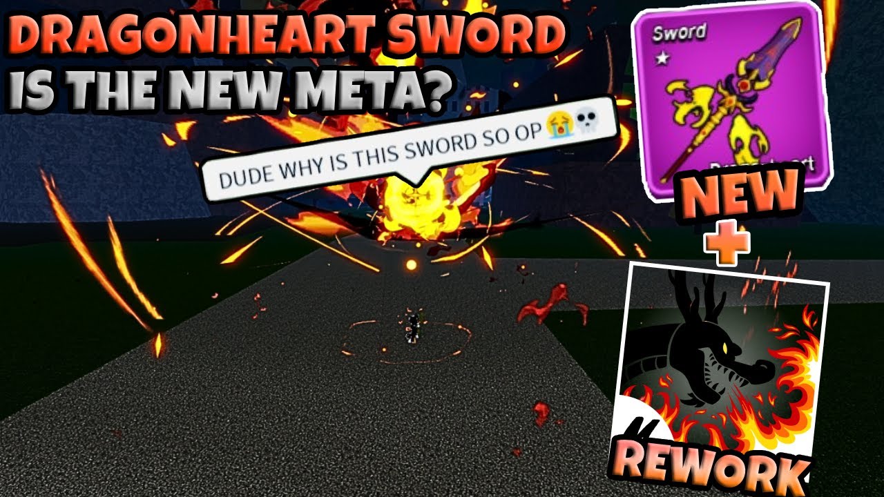 NEW DRAGONHEART SWORD + DRAGON TALON is the new META BUILD??... | Blox ...