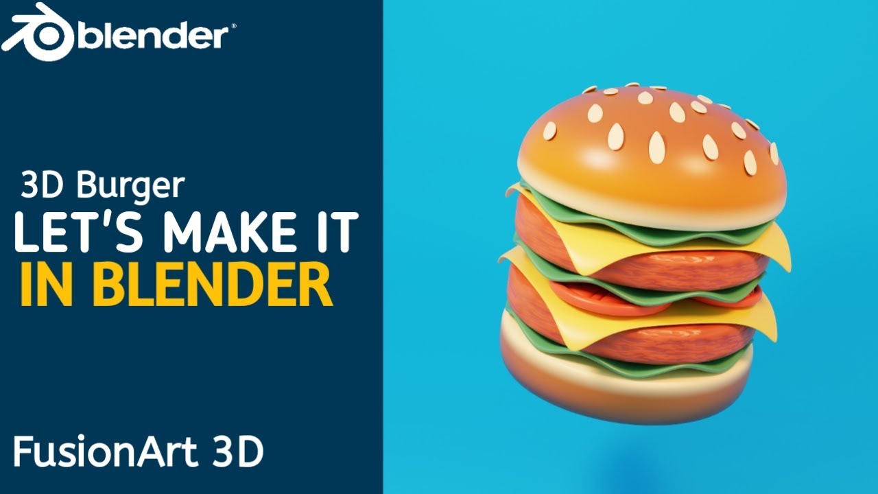 How to Create Stylized Burger Tutorial in Blender - YouTube