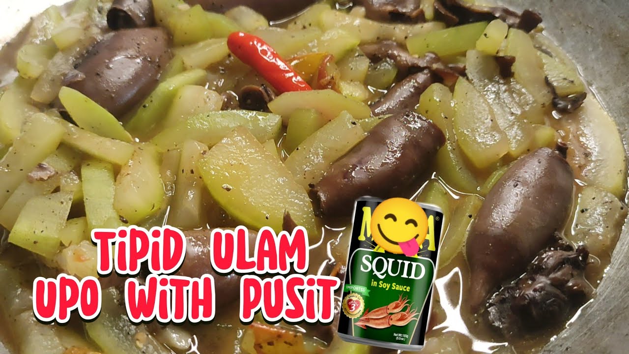 Ginisang Upo With Pusit sa Lata | Tipid Ulam Ideas | Lutong Pinoy - YouTube