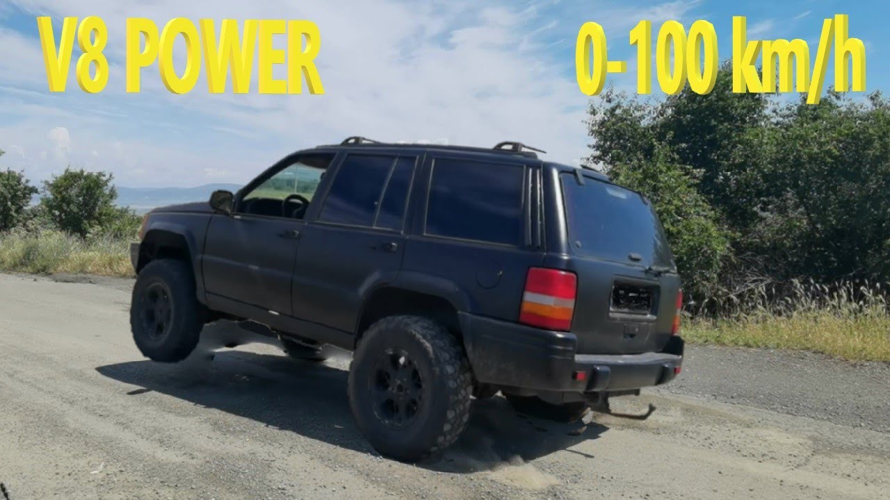 Jeep Grand Cherokee ZJ 5.2 V8 off road tuning accelereation 0-100 km/h ...