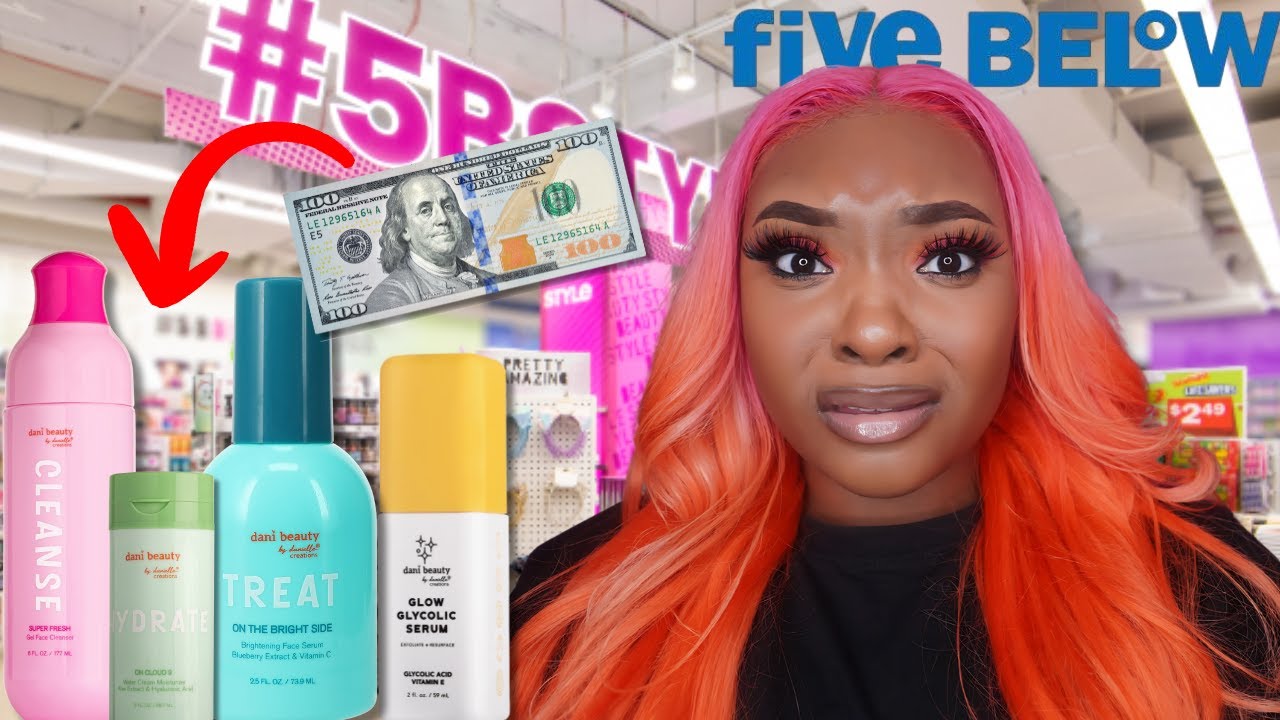 I BOUGHT $100 SKINCARE FROM FIVE BELOW..... HELP || Dani Beauty || Five ...