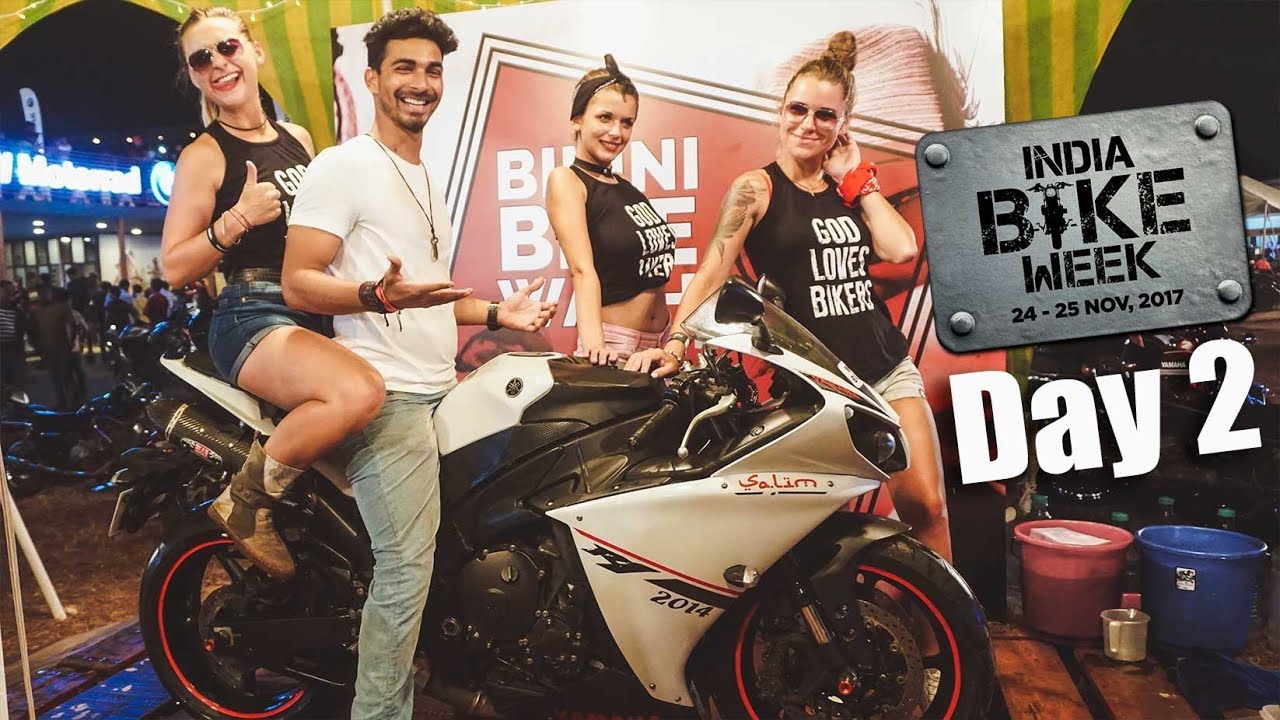 India Bike Week 2017 | IBW Goa | Did Bikini Bike Wash - YouTube