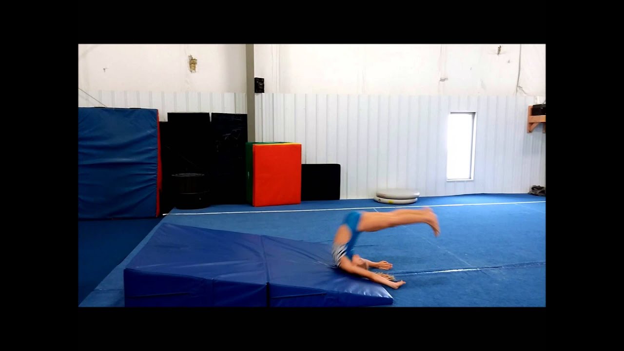 Backward Pike Roll with straight arms down incline - YouTube