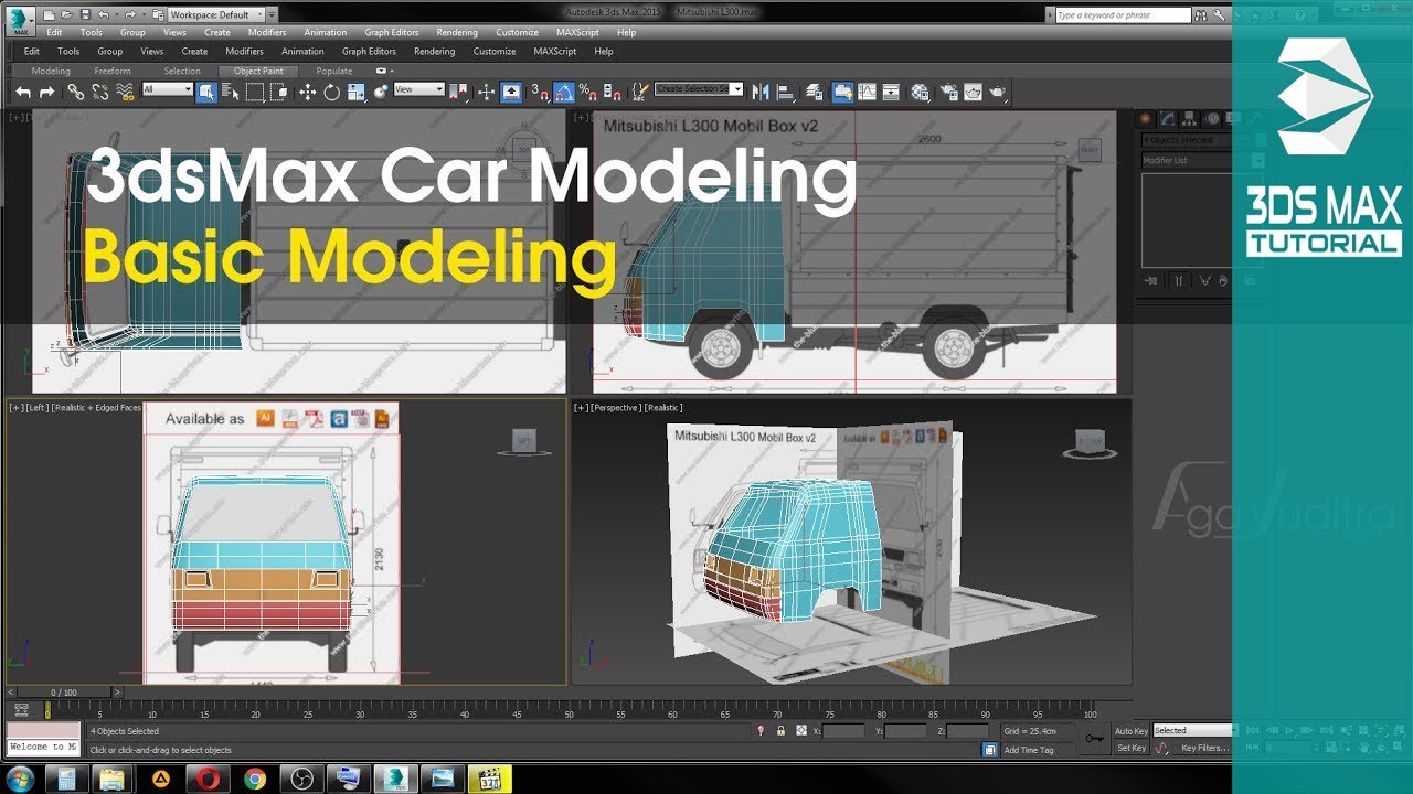 3ds Max Car Modeling Tutorial - Part 2 | Basic Modeling - YouTube
