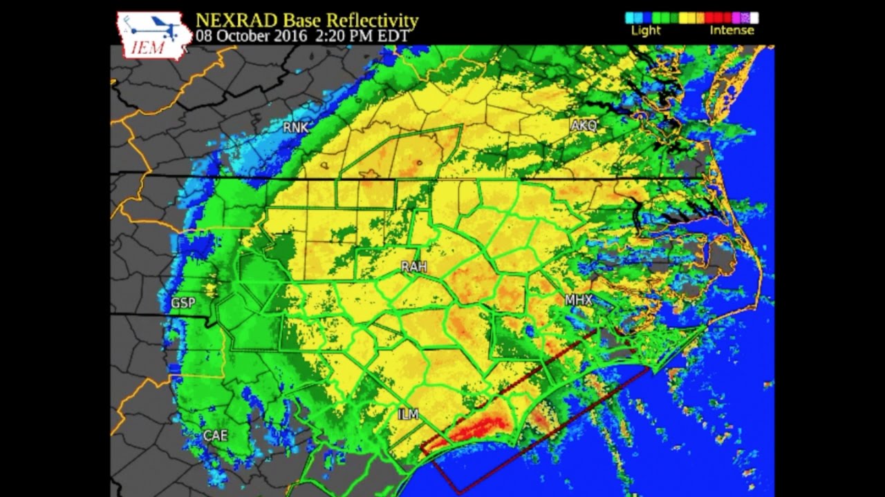 Radar Loop - October 7-9, 2016 - Hurricane Matthew - YouTube