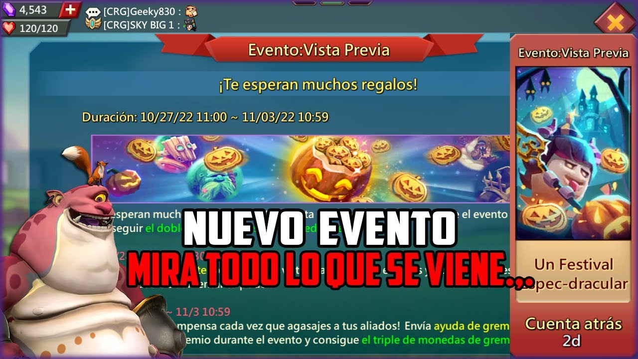 Nuevo Evento 🎃Halloween🎃 Avatares Emotes y Mas - Lords Mobile ES - YouTube