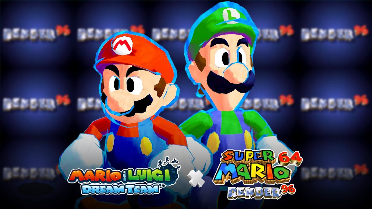 Super Mario 64: Render96 - Dream Team Mario & Luigi - YouTube