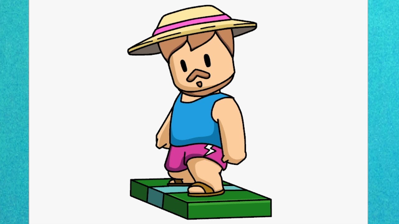 How to draw Money Boarding Jimmy mr Beast from Stumble Guys - YouTube