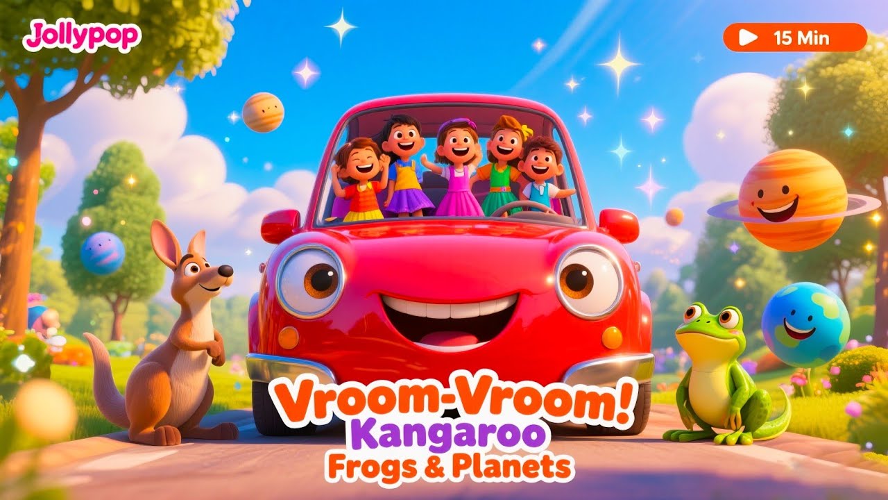Vroom Vroom, Kangaroo, Frogs & Planets 🌍 | Fun Kids Songs & Nursery ...
