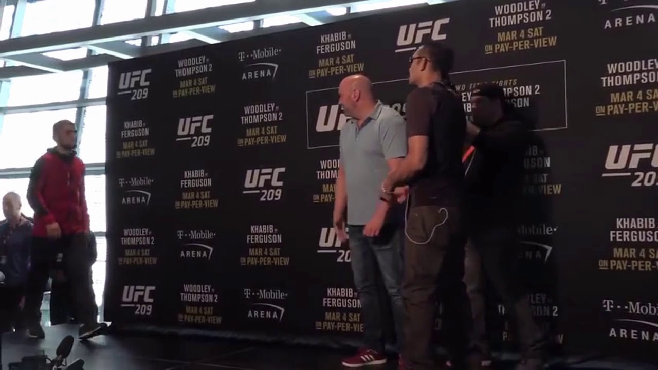 Ufc 209:khabib get angry on Tony ferguson. - YouTube
